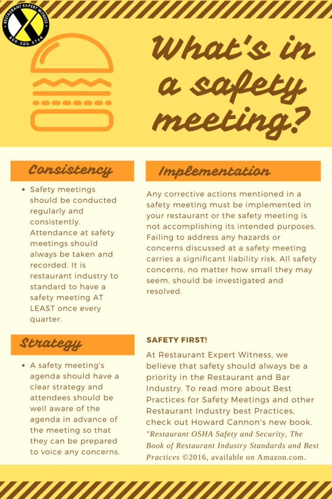 What's in a Safety Meeting? - Restaurant Expert Witness